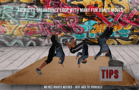Second Life Marketplace - [WAG] Wearable Breakdance Mat
