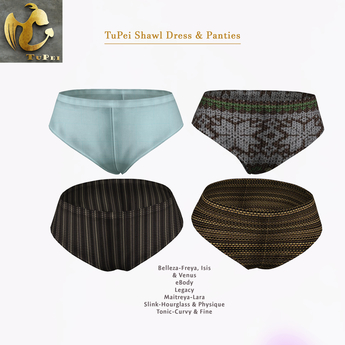 Second Life Marketplace - TuPei Shawl Dress - Set of 6 for Maitreya-Lara