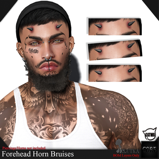 Second Life Marketplace - ::: Core ::: Forehead Horn Bruises (bom)