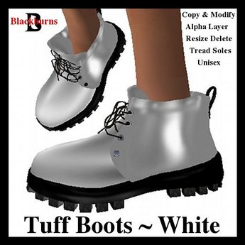Second Life Marketplace - Tuff Boots ~ White