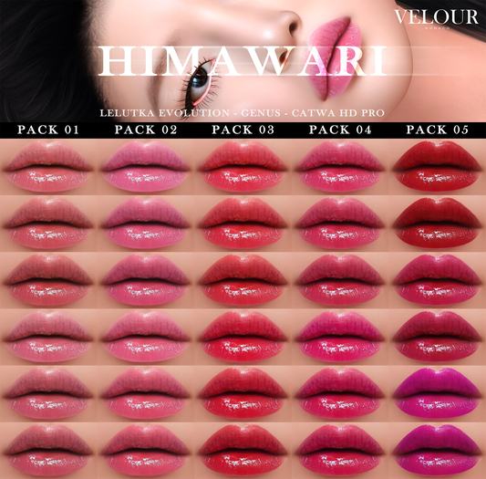 Second Life Marketplace - VELOUR: "Himawari" HD Lips - Pack 04 (Lelutka ...