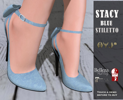 Second Life Marketplace - EXCLUSIVE SHOES MESH MOD: STACY BLUE *NEW ...