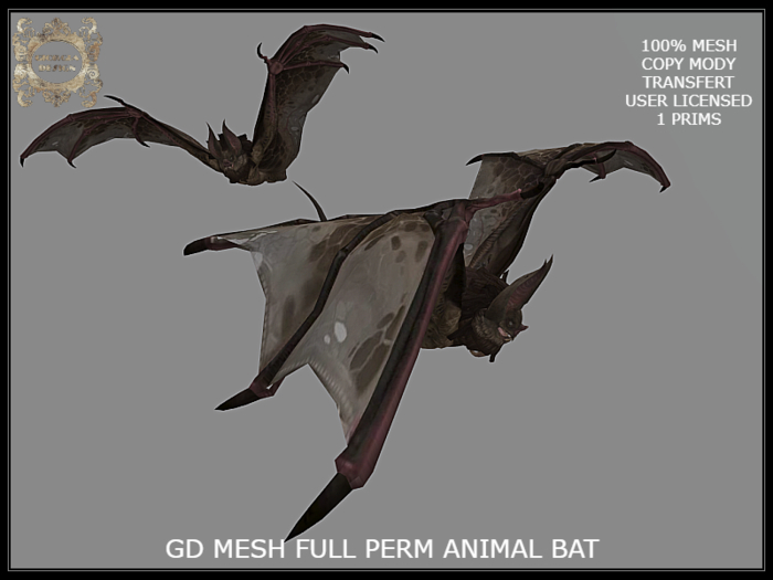 Second Life Marketplace - GD MESH FULL PERM ANIMAL BAT