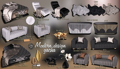 Second Life Marketplace - GACHA - [ SpotCat ] Modern design - Sofa #03