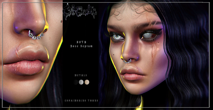 Second Life Marketplace - : O-CULT : Goth Nose Piercing with HUD