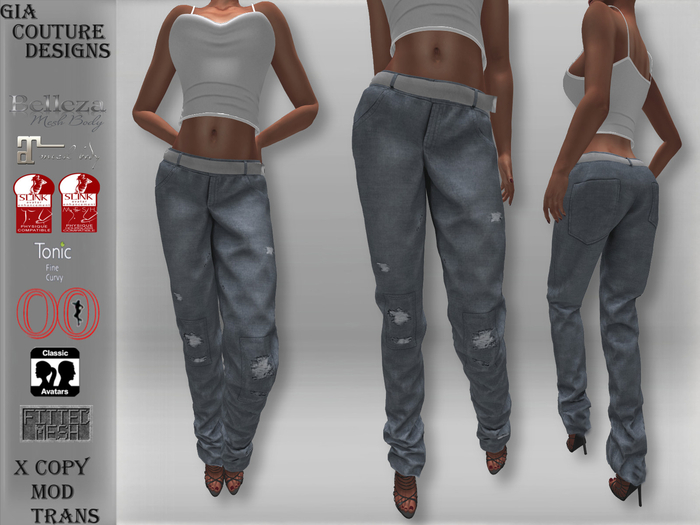 Second Life Marketplace - "GCD" Arie Urban Jeans Bleached