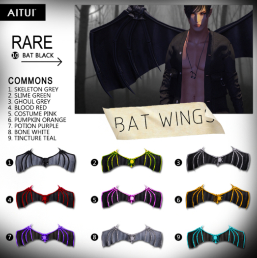 Second Life Marketplace - AITUI - Bat Wings - Blood Red