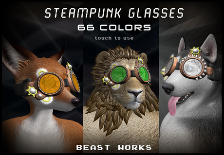 Second Life Marketplace - [Beast Works] Steampunk Glasses