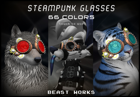 Second Life Marketplace - [Beast Works] Steampunk Glasses