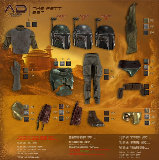 Second Life Marketplace - [AD] - The Fett - Chestplate - Green - Legacy