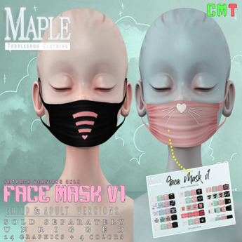Second Life Marketplace - {m} face mask v1 - ADULT VERSION