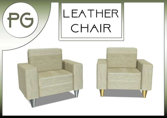 Second Life Marketplace - Leather Chair-PG-Cream