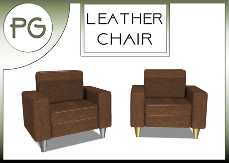 Second Life Marketplace - Leather Chair-PG-Brown