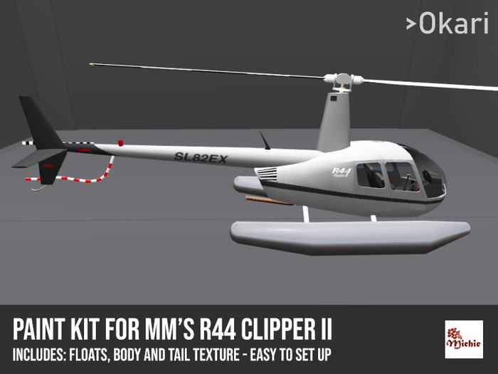 Second Life Marketplace - MM R44 Clipper (Gray Paintjob)
