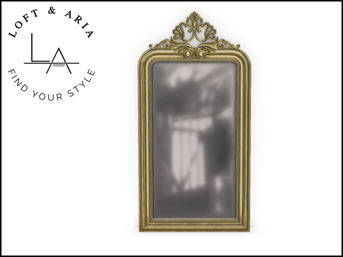 Second Life Marketplace - Loft & Aria - Liza Leaner Mirror Goldplated