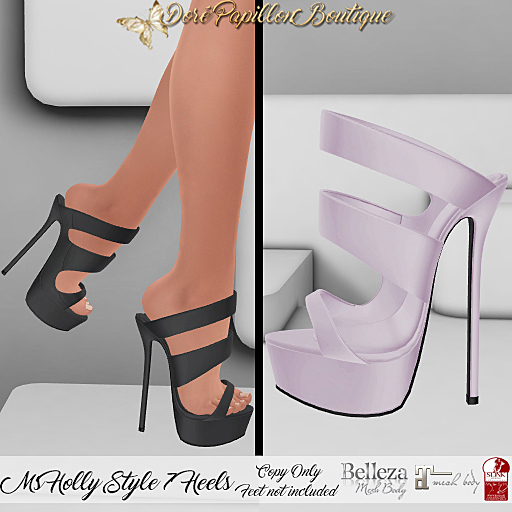 Second Life Marketplace - DPB Ms Holly Style 7 Heels - Violet ...