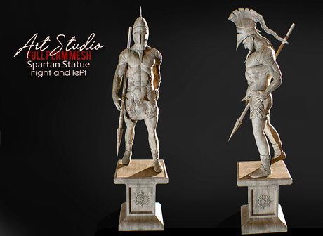 Second Life Marketplace - Art Studio.FULL PERM \\ Spartan Statue