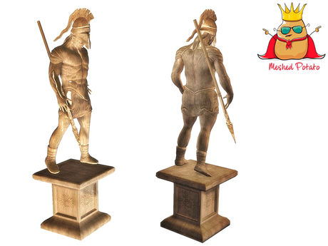 Second Life Marketplace - Meshed Potato - Spartan Statue - Full Perm Mesh