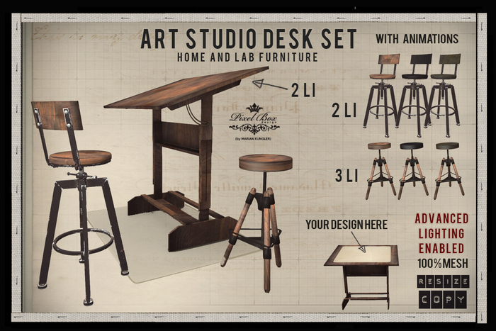 Second Life Marketplace - 50% SALE PIXEL BOX - Lab and Home furniture ...