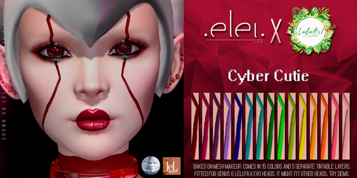Second Life Marketplace - .E l e i. - Cyber Cutie (Makeup) / FATPACK