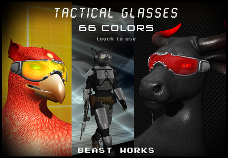 Second Life Marketplace - [Beast Works] Tactical Protective Glasses