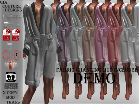 Second Life Marketplace - "GCD" Eleanor Silk Robes DEMOS