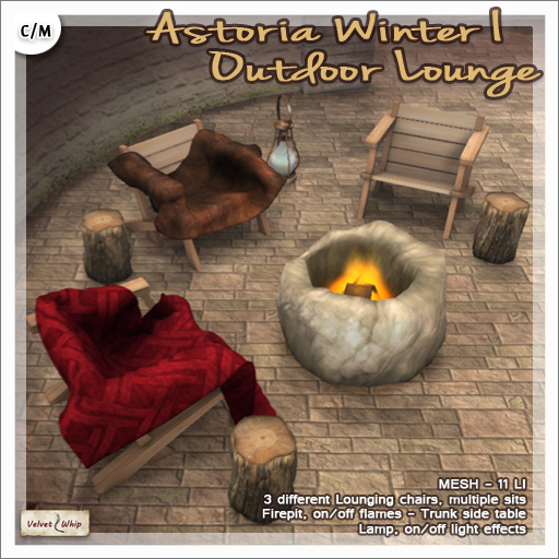 Second Life Marketplace - [V/W] Astoria Winter I Outdoor Lounge - Mesh ...