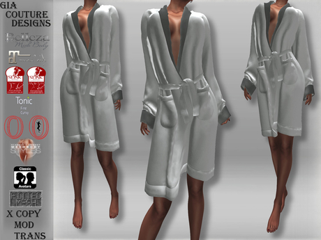 Second Life Marketplace - "GCD" Eleanor Silk Robes Mint
