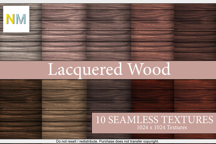 Second Life Marketplace - Lacquered Wood Builders Kit 10 Seamless ...