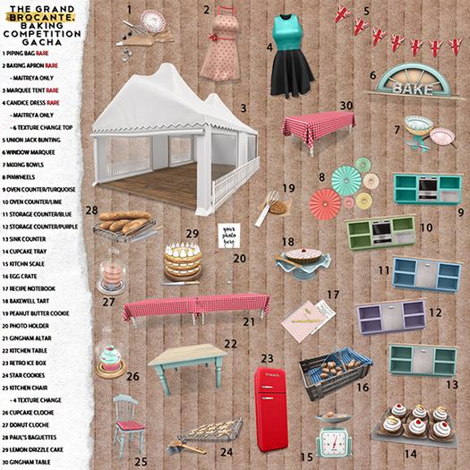 Second Life Marketplace - brocante. GBBC gacha / cupcake tray