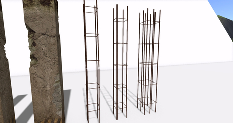 Second Life Marketplace - Concrete columns end fittings Set v1 Mesh