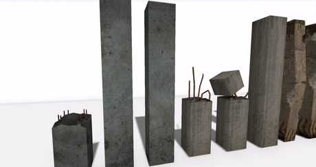 Second Life Marketplace - Concrete columns end fittings Set v1 Mesh