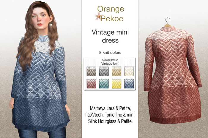 Second Life Marketplace - Orange*Pekoe - Vintage mini dress