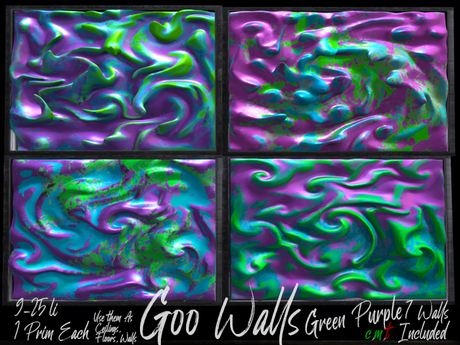 Second Life Marketplace - Strange Merchant - Goo Walls Purple Green