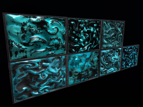 Second Life Marketplace - Strange Merchant - Goo Walls Black Blue