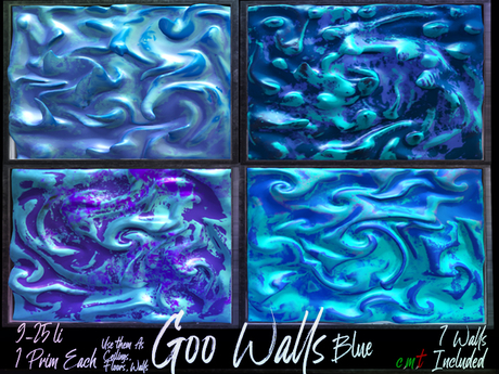 Second Life Marketplace - Strange Merchant - Goo Walls Blue