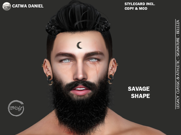 Second Life Marketplace - -Tivoli inc - Catwa Daniel head Shape Savage ...