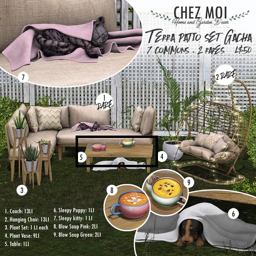 Second Life Marketplace - CHEZ MOI * Terra Coffee Table