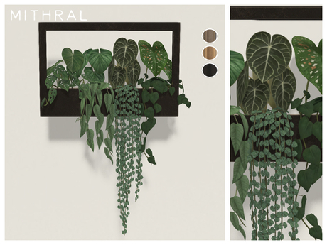 Second Life Marketplace - Mithral * Wall Frame Planter (Metal Pack)