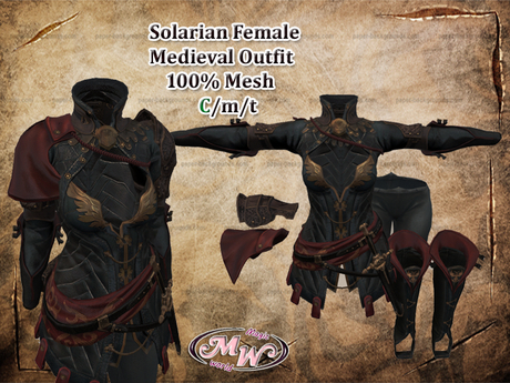 Second Life Marketplace - Solarian Female SF Medieval Outfit