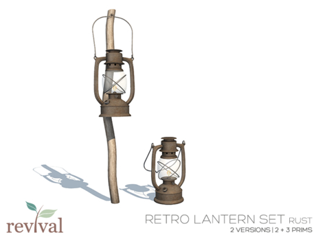 Second Life Marketplace - .:revival:. retro lantern set rust
