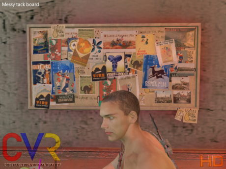 Second Life Marketplace - CVR Messy tack board box