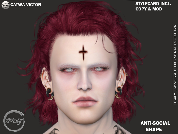 Second Life Marketplace - - Tivoli Inc - Catwa Victor Shape Anti Social ...