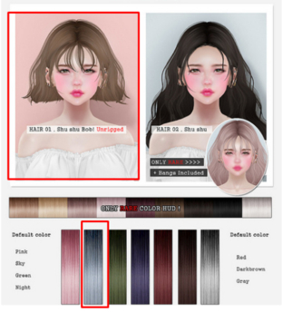 Second Life Marketplace - VCO HAIR _ 01 Shu shu Bob! [Sky]