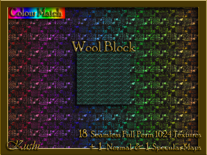 Second Life Marketplace - Wool Block Seamless Texture Set