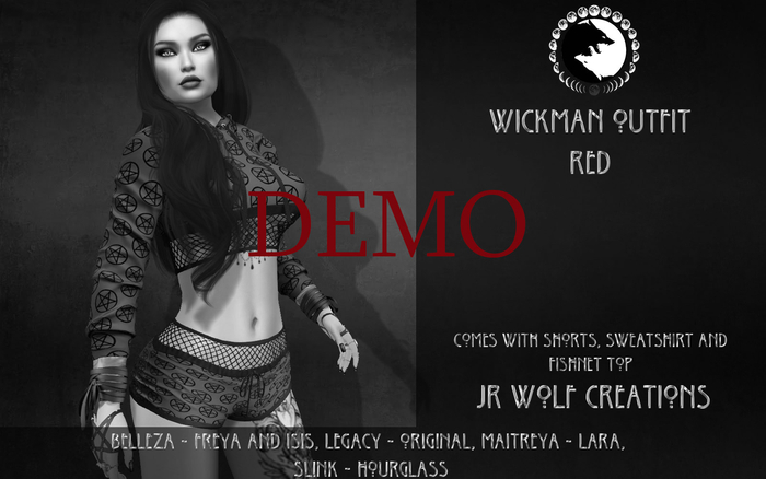 Second Life Marketplace - Wickman Outfit DEMO ADD ME (JR Wolf Creations)