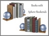 Second Life Marketplace - Books with Sphere Bookends -Blue