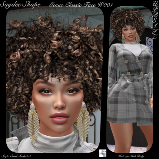 Second Life Marketplace - UpBeatZ: Saydee Shape Genus Classic Face W001