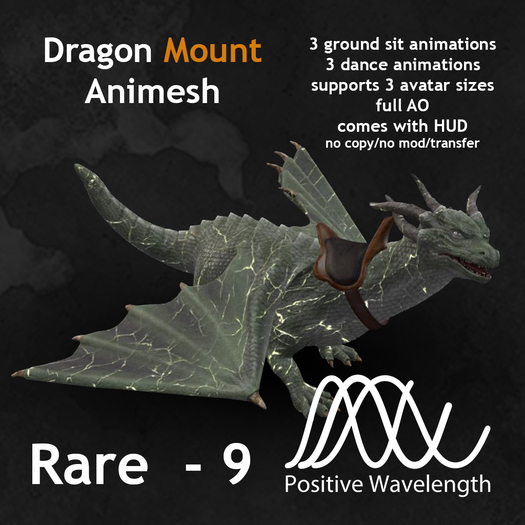 Second Life Marketplace - REDUCED Dragon Mount Rare-9 by ...