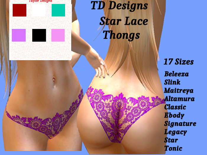 Second Life Marketplace - TD Thong Starlace w HUD